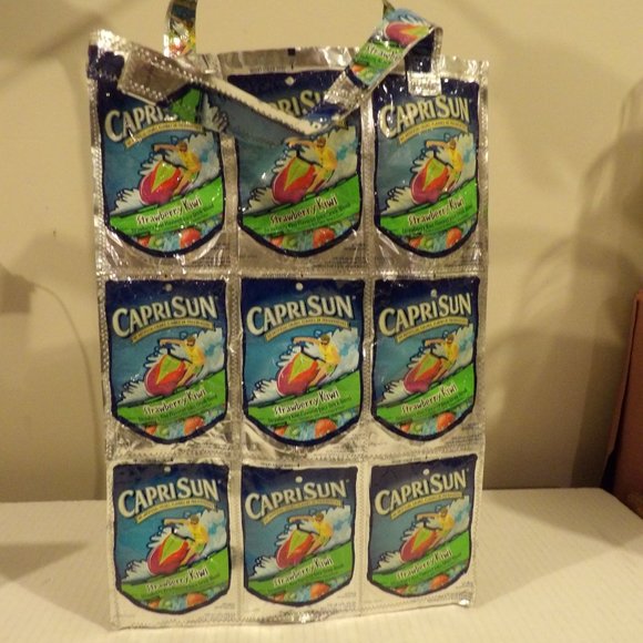 Capri Sun | Bags | Handmade Capri Sun Purse Lunch Bag Tote Recycled ...